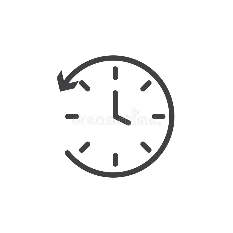 Past Time Icon Set. Recent Browser History Vector Symbol. Past Days ...