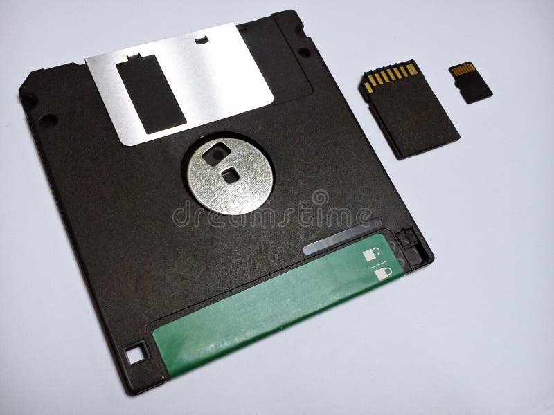 From Past To Present the Diskette , SD Card, Micro SD Card Stock Photo ...
