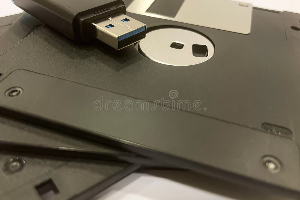 From Past To Present. the Evolution of Data Storage Stock Image - Image ...
