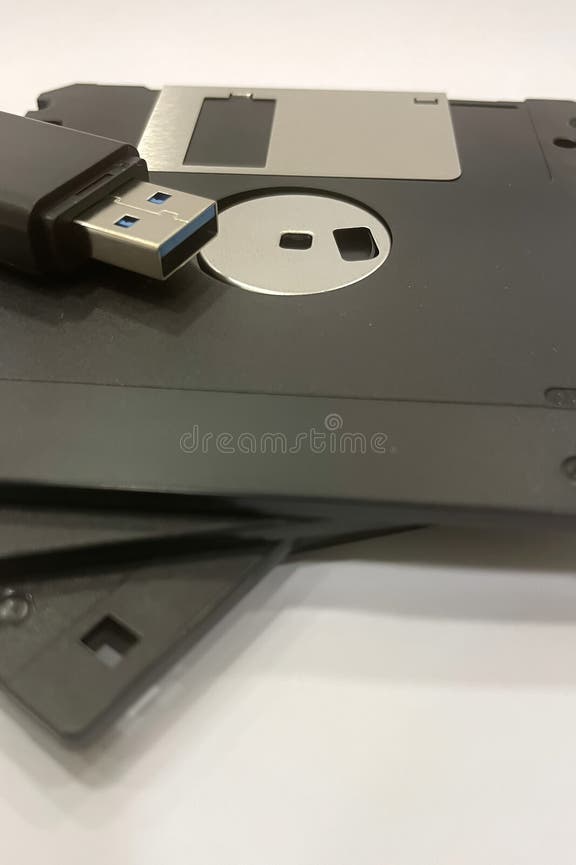 From Past To Present. the Evolution of Data Storage Stock Image - Image ...