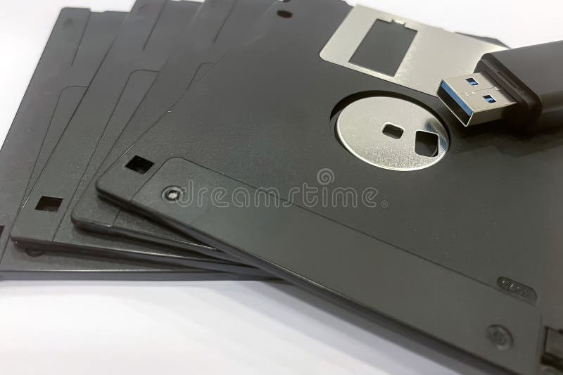 From Past To Present. the Evolution of Data Storage Stock Image - Image ...