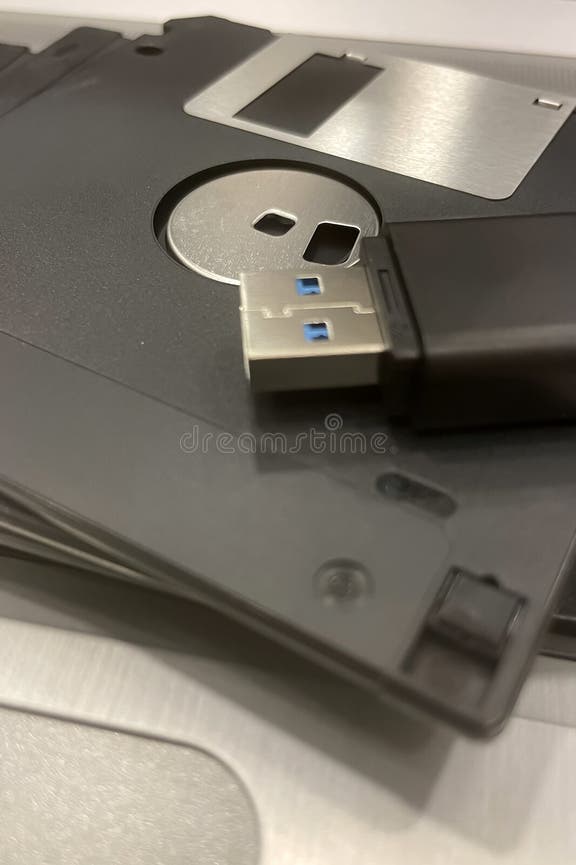 From Past To Present. the Evolution of Data Storage Stock Photo - Image ...