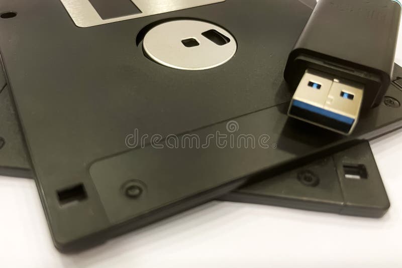 From Past To Present. the Evolution of Data Storage Stock Image - Image ...