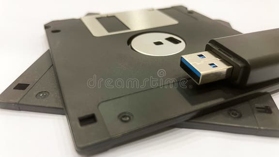 From Past To Present. the Evolution of Data Storage Stock Image - Image ...