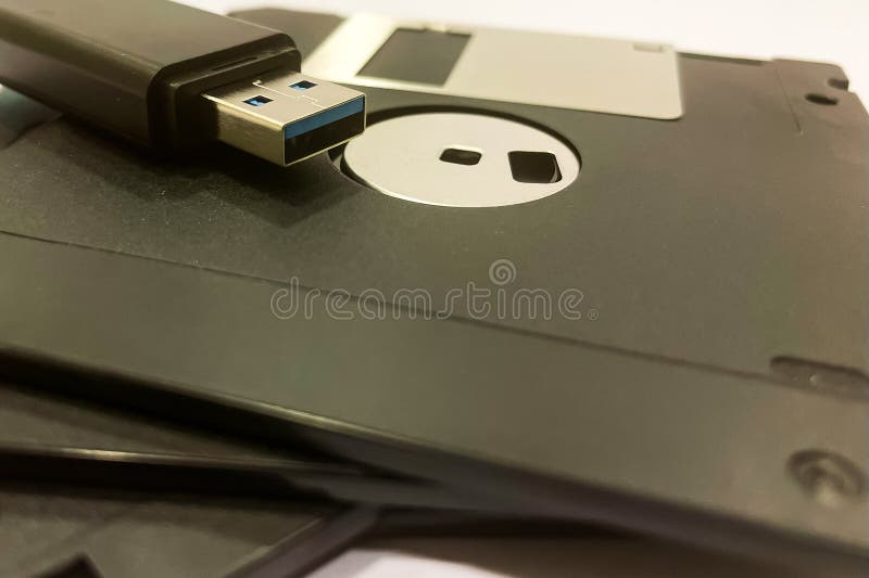 From Past To Present. the Evolution of Data Storage Stock Photo - Image ...