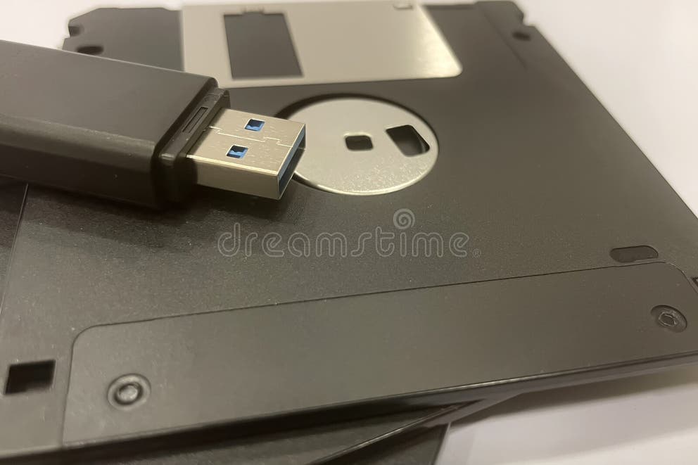 From Past To Present. the Evolution of Data Storage Stock Photo - Image ...