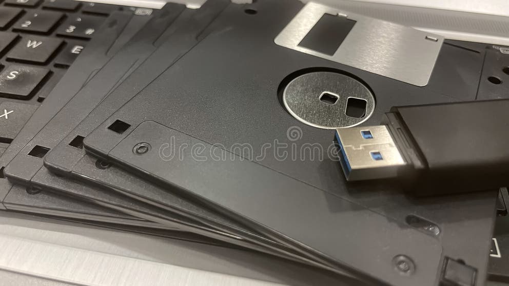 From Past To Present. the Evolution of Data Storage Stock Image - Image ...