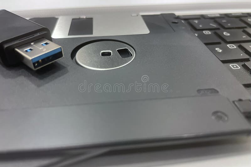 From Past To Present. the Evolution of Data Storage Stock Photo - Image ...