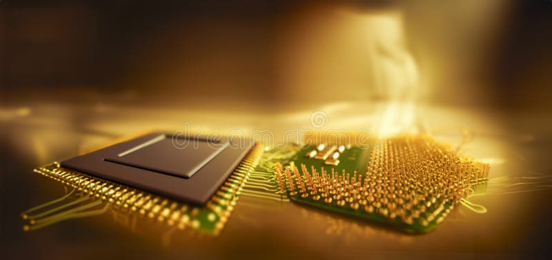 From Past To Present: Processor Evolution Stock Illustration ...
