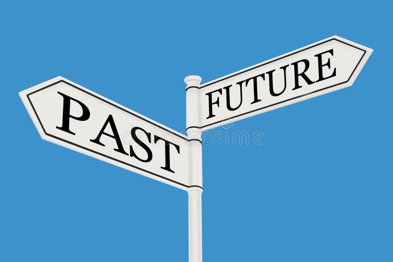 Past Versus Future Messages, Conceptual Image Decision Change Stock ...