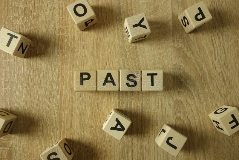 Past Word from Wooden Blocks Stock Photo - Image of corporate, cube ...