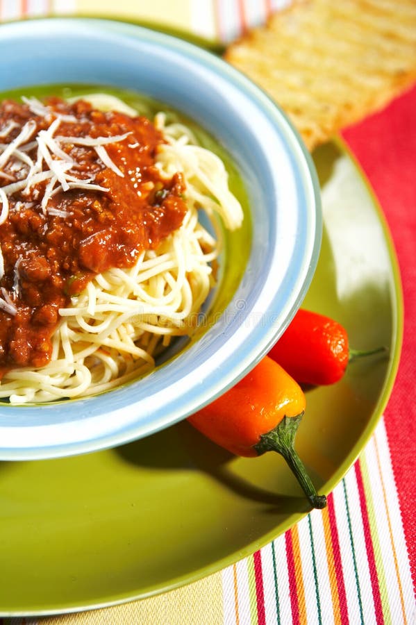 Pasta stock image. Image of food, spaghetti, garnish, destination - 741917