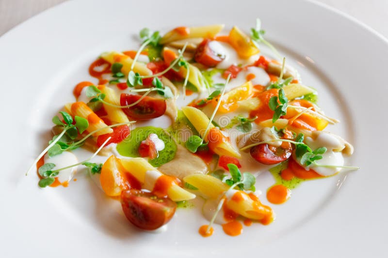 Pasta Ala Norma Cozida Moderna Imagem de Stock - Imagem de ninguém ...