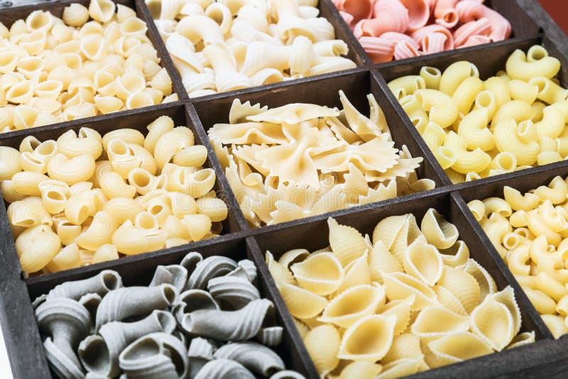 Pasta Assortment of Different Colors Stock Image - Image of italian ...