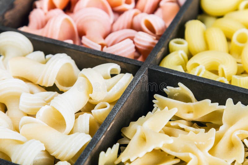 Pasta Assortment of Different Colors Stock Photo - Image of ...