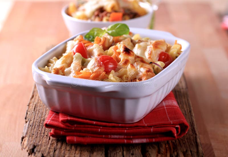 Pasta au gratin stock photo. Image of spiralli, pasta - 15244042