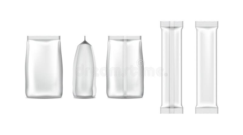 Pasta Bag Mockup. Plastic Package. Food Pack. White Box for Chips or ...