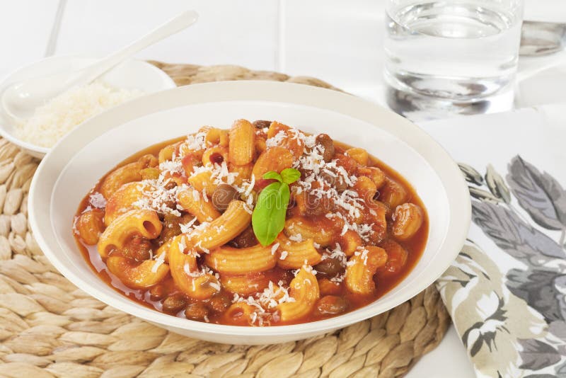 Pasta with Beans stock photo. Image of american, beans - 25865938