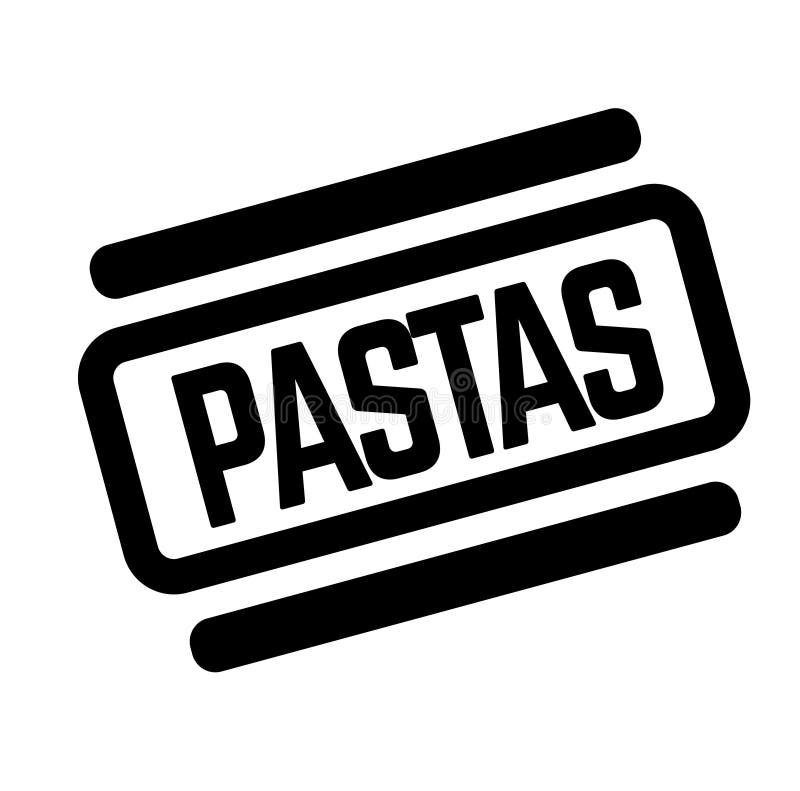 Pasta black stamp stock vector. Illustration of macaroni - 124404804