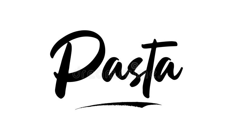 Pasta Bold Typography Lettering Text Vector Design Quote Stock Vector ...