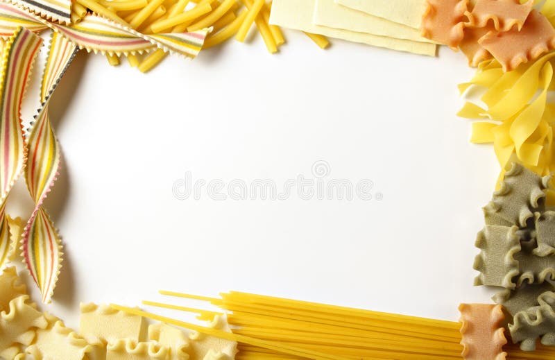 Pasta border stock image. Image of lasagne, menu, ingredients - 1703683