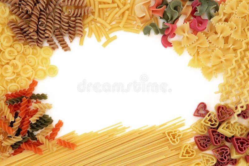 Pasta Border stock photo. Image of design, penne, diet - 54110430