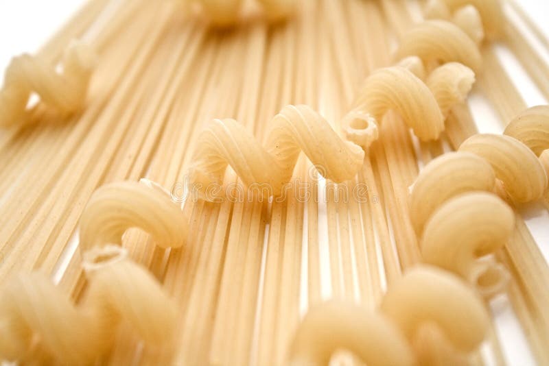 Pasta Cellentani on Long Spaghetti Stock Image - Image of cuisine, long ...