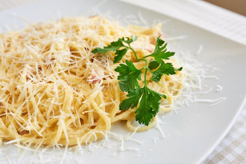 Pasta with Cheese and Tomatoes, Top View Stock Photo - Image of ...