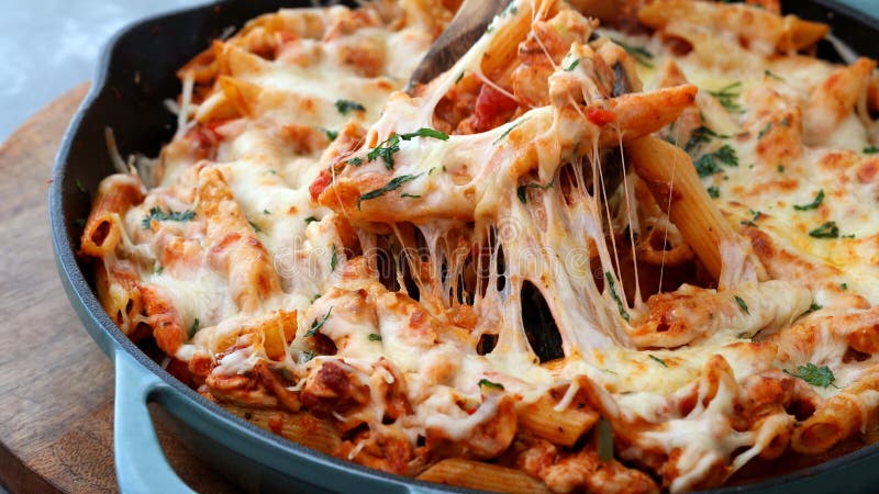 Pasta Closeup of Process of Making Cooking Penne Pasta Stock Image ...