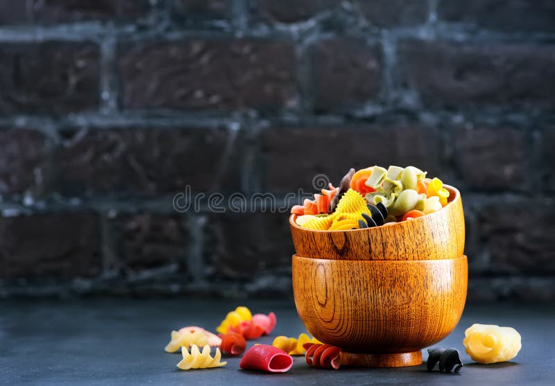 Tri-Color Radiatore Pasta Closeup Stock Image - Image of italian ...