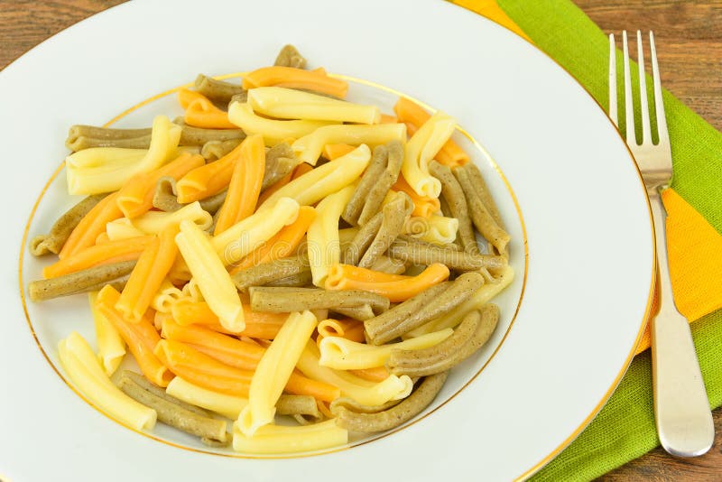Pasta. Colorful Noodles on Plate Stock Photo - Image of pasta, cultures ...
