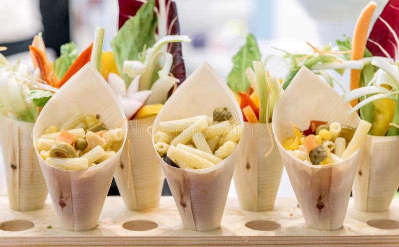 Pasta in the cones stock photo. Image of served, italian - 85072972