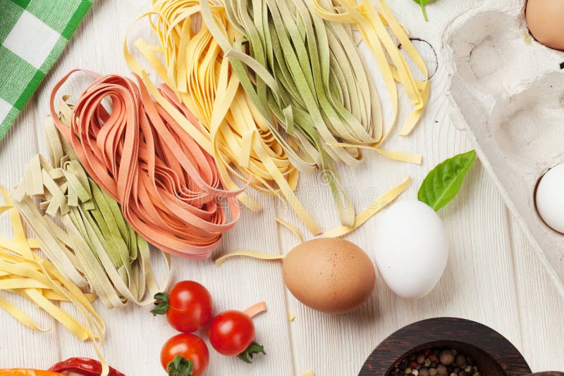 Pasta Cooking Ingredients and Utensils Stock Image - Image of meal ...