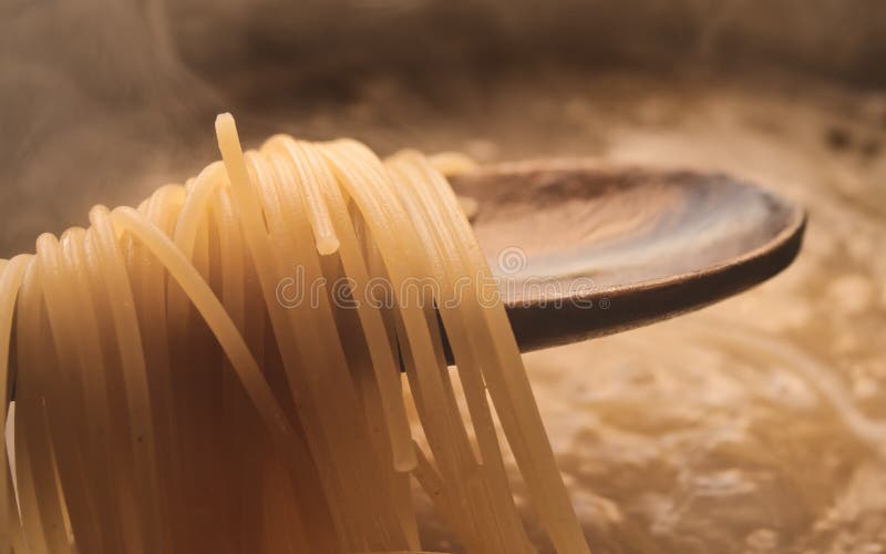 Properly Eat Spaghetti Bolognese with Fork and Spoon Stock Image ...