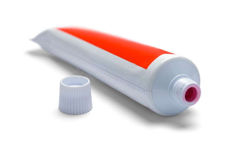 Pasta De Dentes Com Tampa imagem de stock. Imagem de dentadura - 161369489