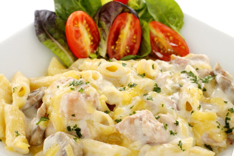 Pasta di Penne del pollo immagine stock. Immagine di funghi - 19038977