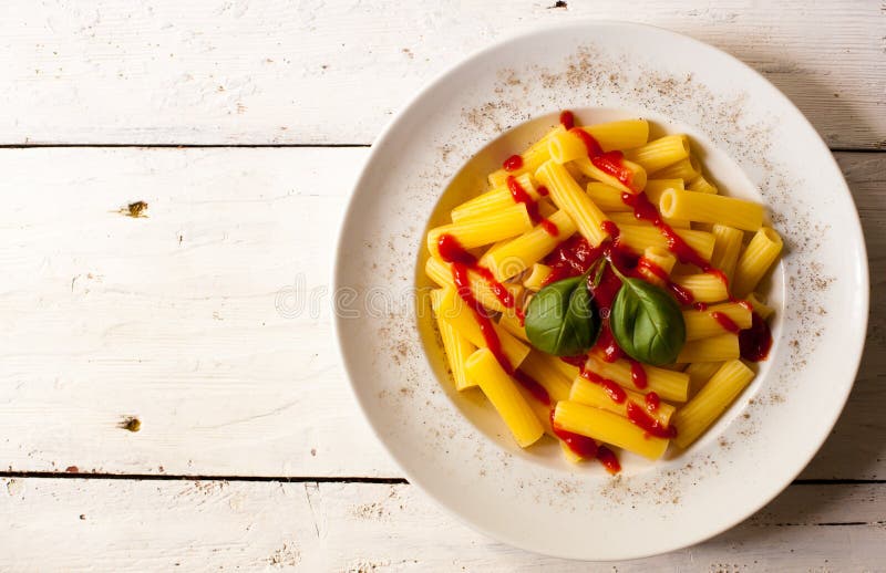 Pasta dish on the plate stock photo. Image of wheat, cooking - 80647304