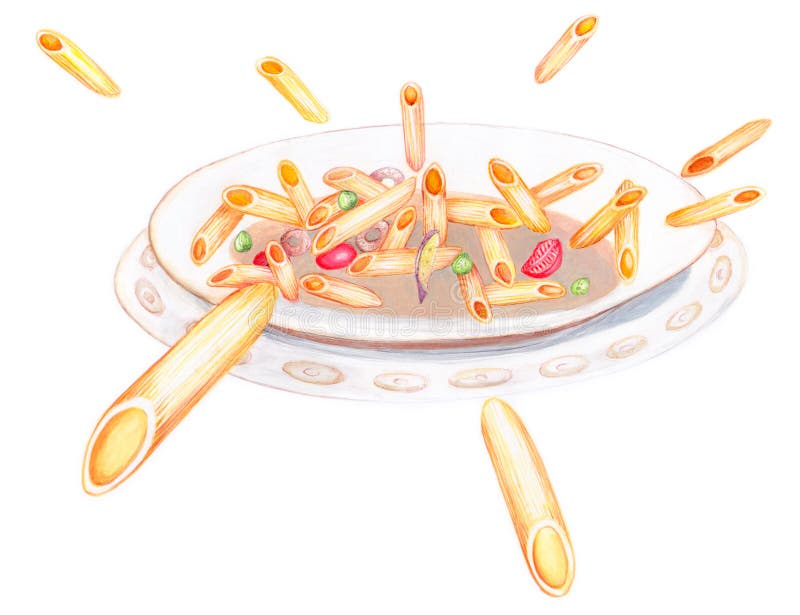 Pasta explosion stock illustration. Illustration of shopping - 19262673