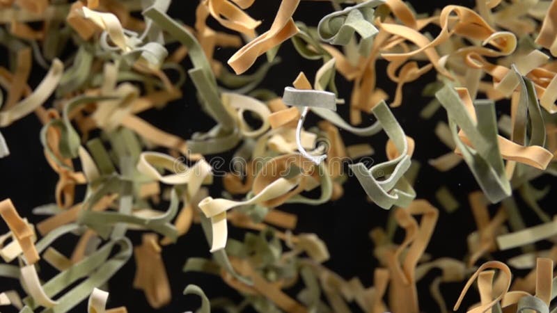 Pasta Explosion on Black Background 500 Fps Stock Footage - Video of ...