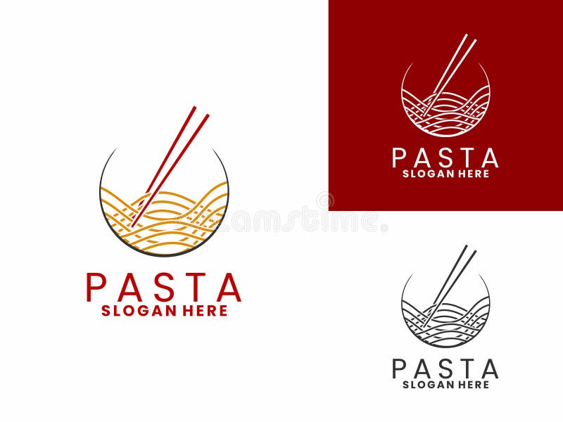 Pasta Food Logo Design Vector Template. Spaghetti Pasta Logo Design ...