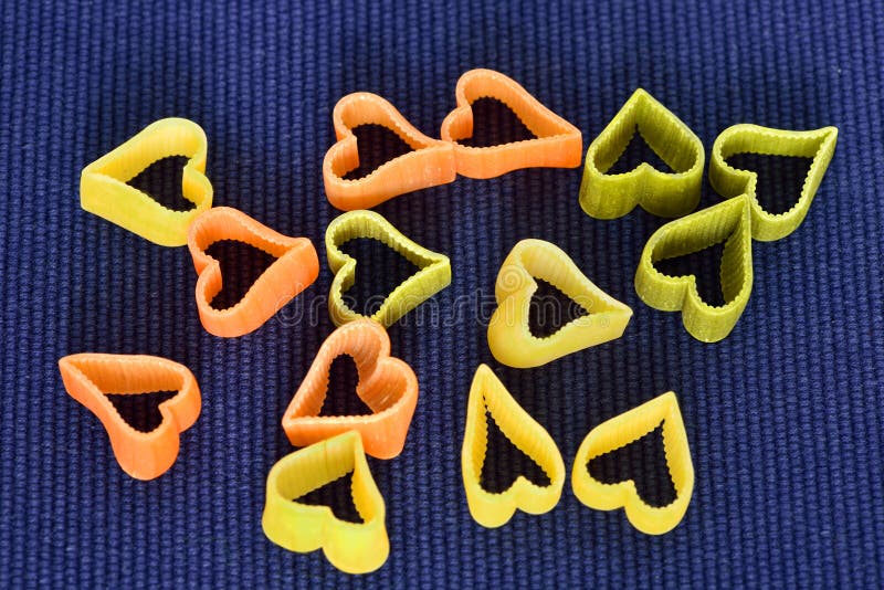 Pasta in form of hearts stock image. Image of form, objects - 39015889