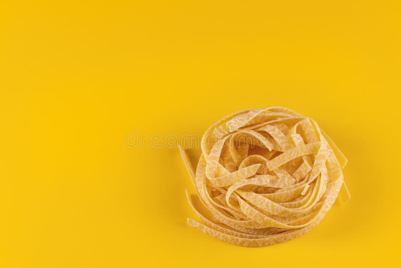 Pasta in the Form of a Nest Stock Image - Image of ingredient, fiber ...