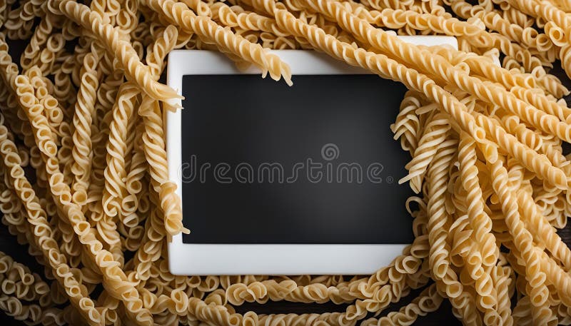 Pasta Frame for Message stock illustration. Illustration of dinner ...