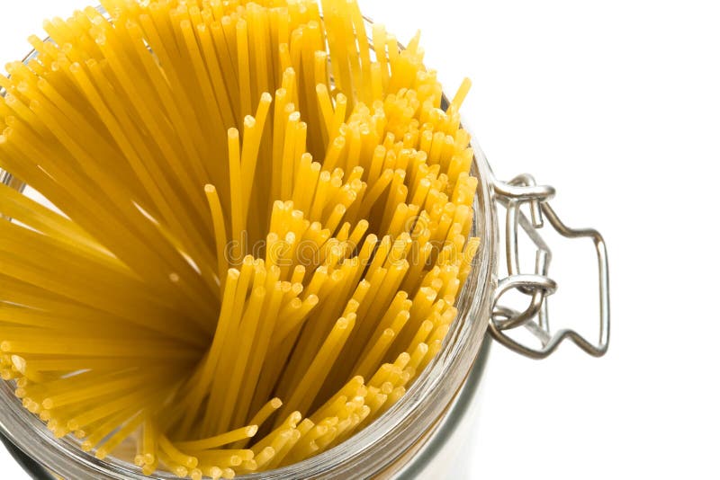 Pasta in glass can stock image. Image of dinner, shadow - 7108183
