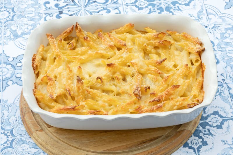 Pasta gratin macaroni stock image. Image of meal, cooking - 218770413