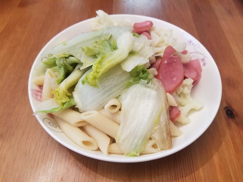 Pasta Ham and Lettuce stock photo. Image of lettuce - 225147674