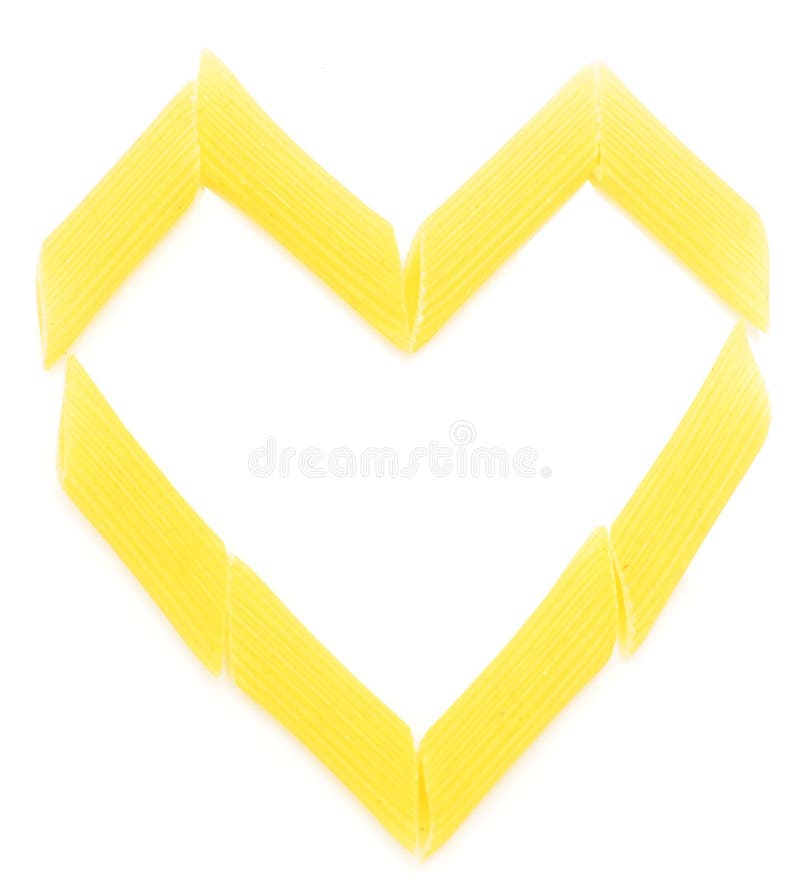 Pasta Heart Sample for Ornament Loop Stock Image - Image of freshness ...