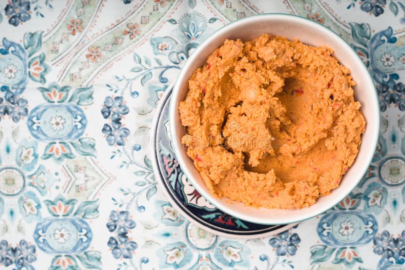 Pasta Hummus in a Bowl on a Stand Stock Photo - Image of india, cuisine ...
