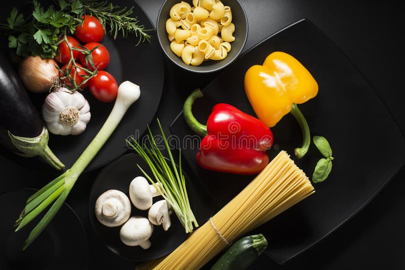 Pasta ingredients stock image. Image of gourmet, organic - 51528655