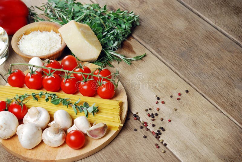 Pasta ingredients stock photo. Image of food, noodle - 18711042